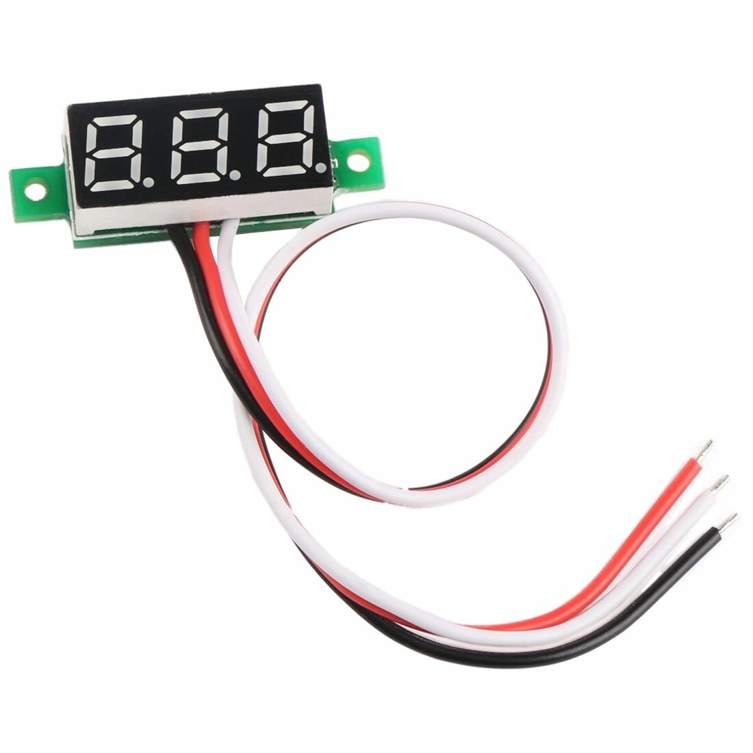 0,36-дюймовый светодиодный сверхмаленький цифровой вольтметр постоянного тока 0 ~ 100 В, тестер напряжения, зеленый дисплей, автомобильный мотоцикл, панельный измерительный прибор 3,0-30 вольт, детекторный датчик
