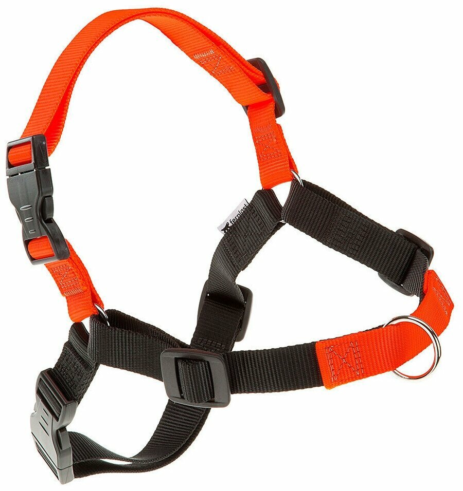 Шлейка Ferplast COACH P для тренировок с кольцом спереди M, Оранжевая