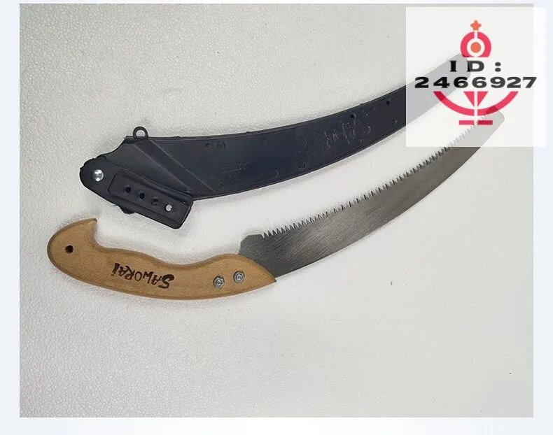 SAMURAI, Япония. Пила усиленная изогнутая, 330 мм, в чехле с поясным креплением и деревянной ручкой. Модель W-330-LH2, серия ICHIGEKI, Samurai, Япония