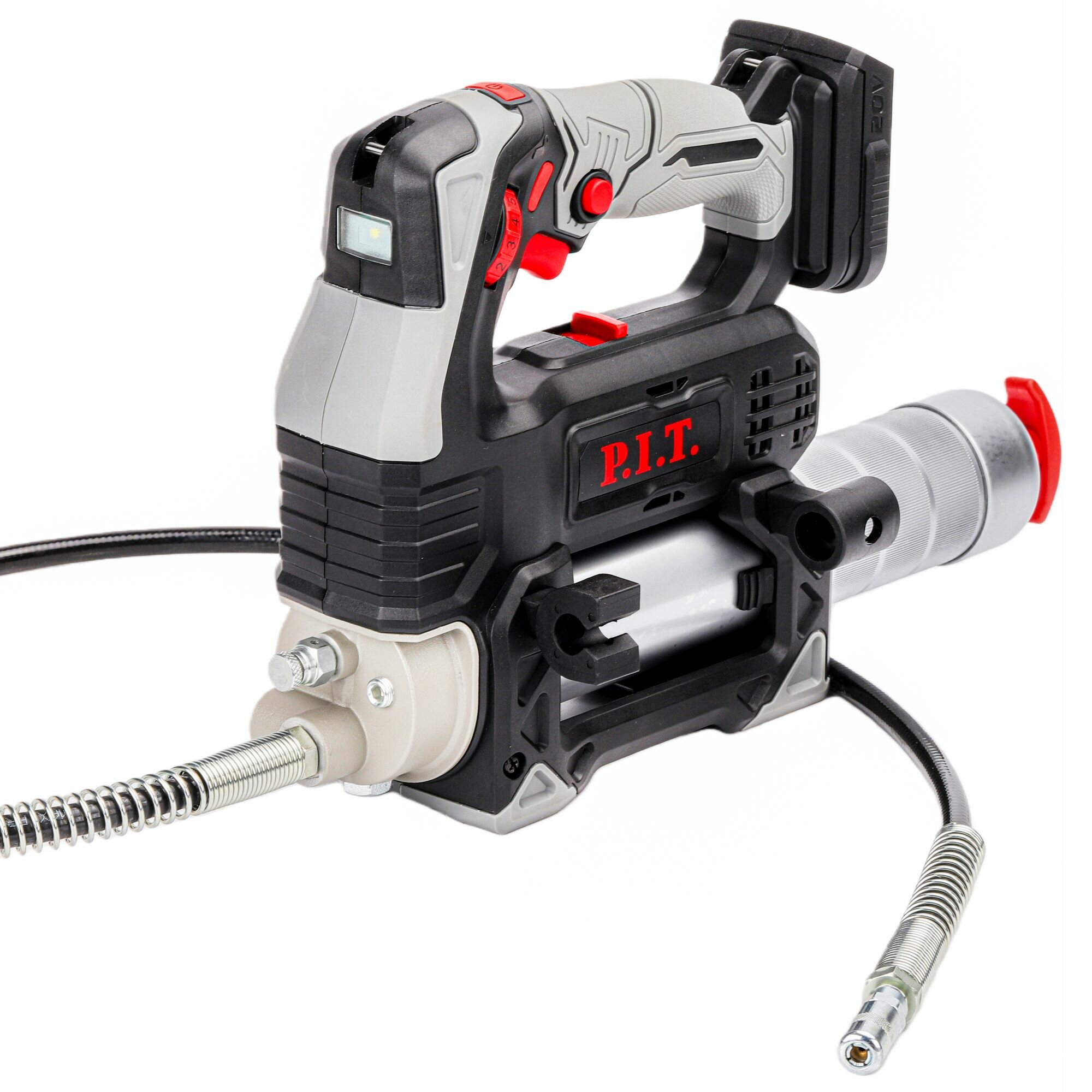 Пистолет смазочный аккумуляторный P.I.T. PGG20H-400A ( без акб и зу )