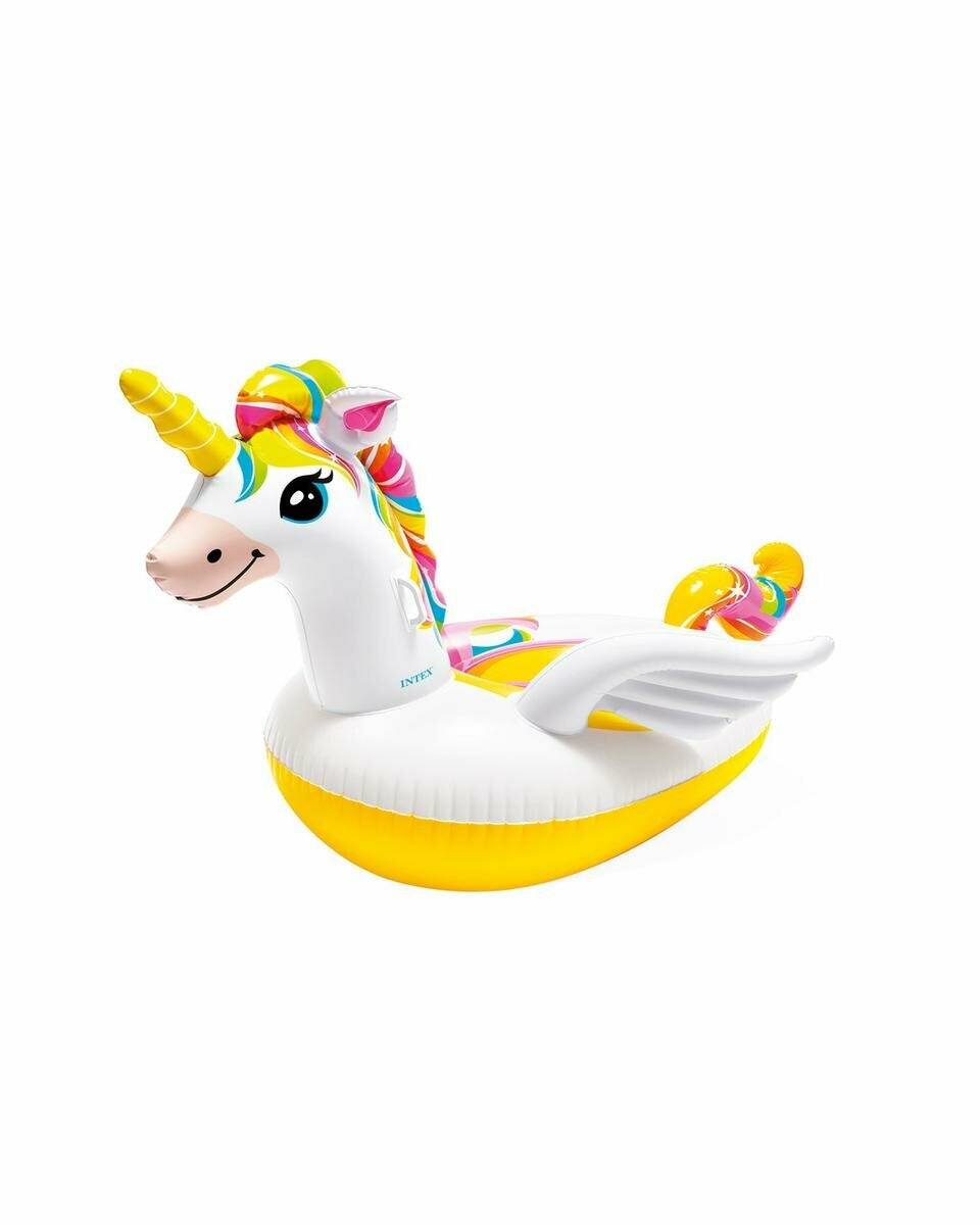 Плот для плавания Intex "Enchanted Unicorn Ride-On", 201х140х97 см, единорог с ручками, от 3 лет