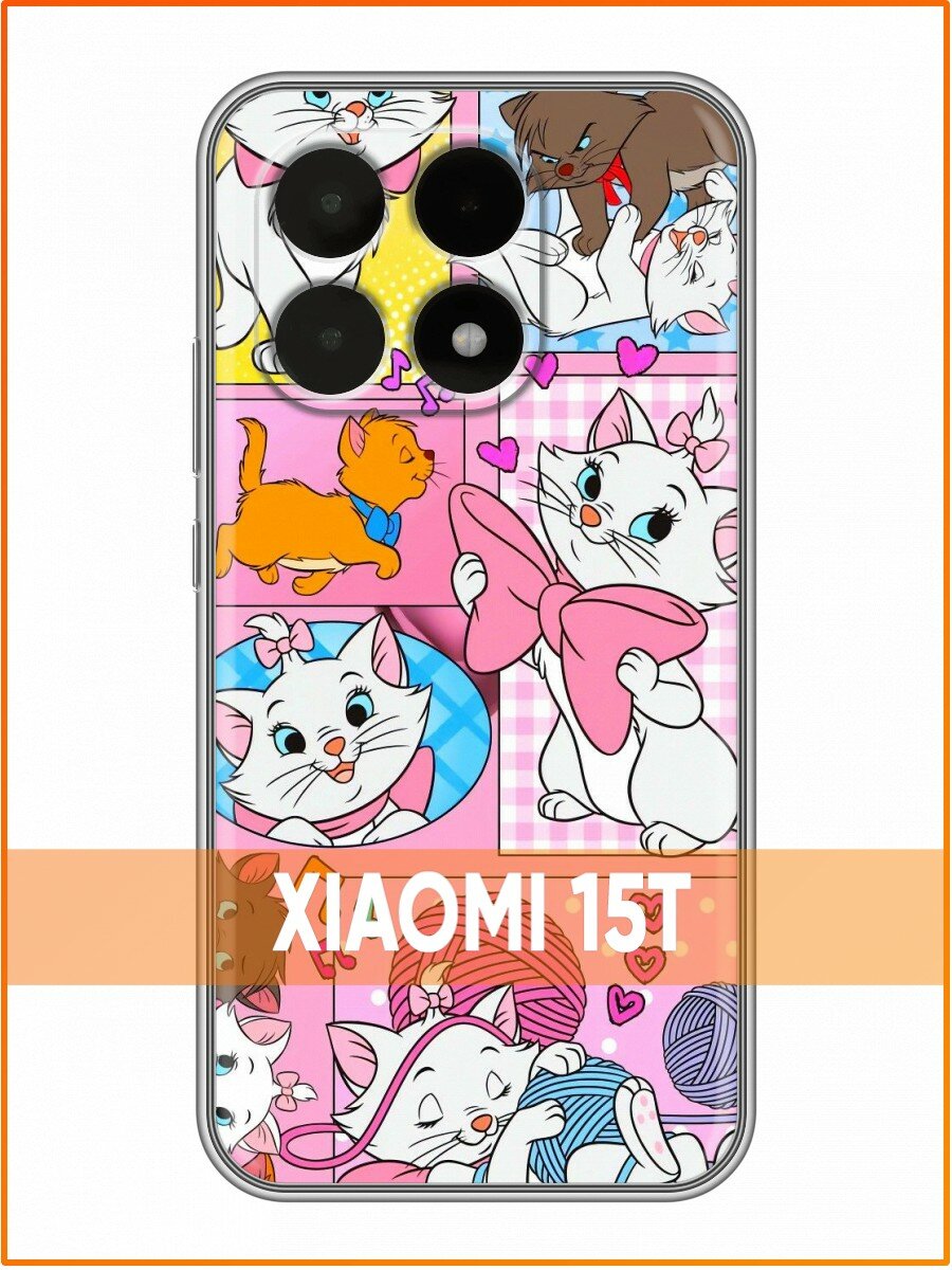 Чехол для Xiaomi 15T с принтом для детей с Котами (Сяоми 15Т)