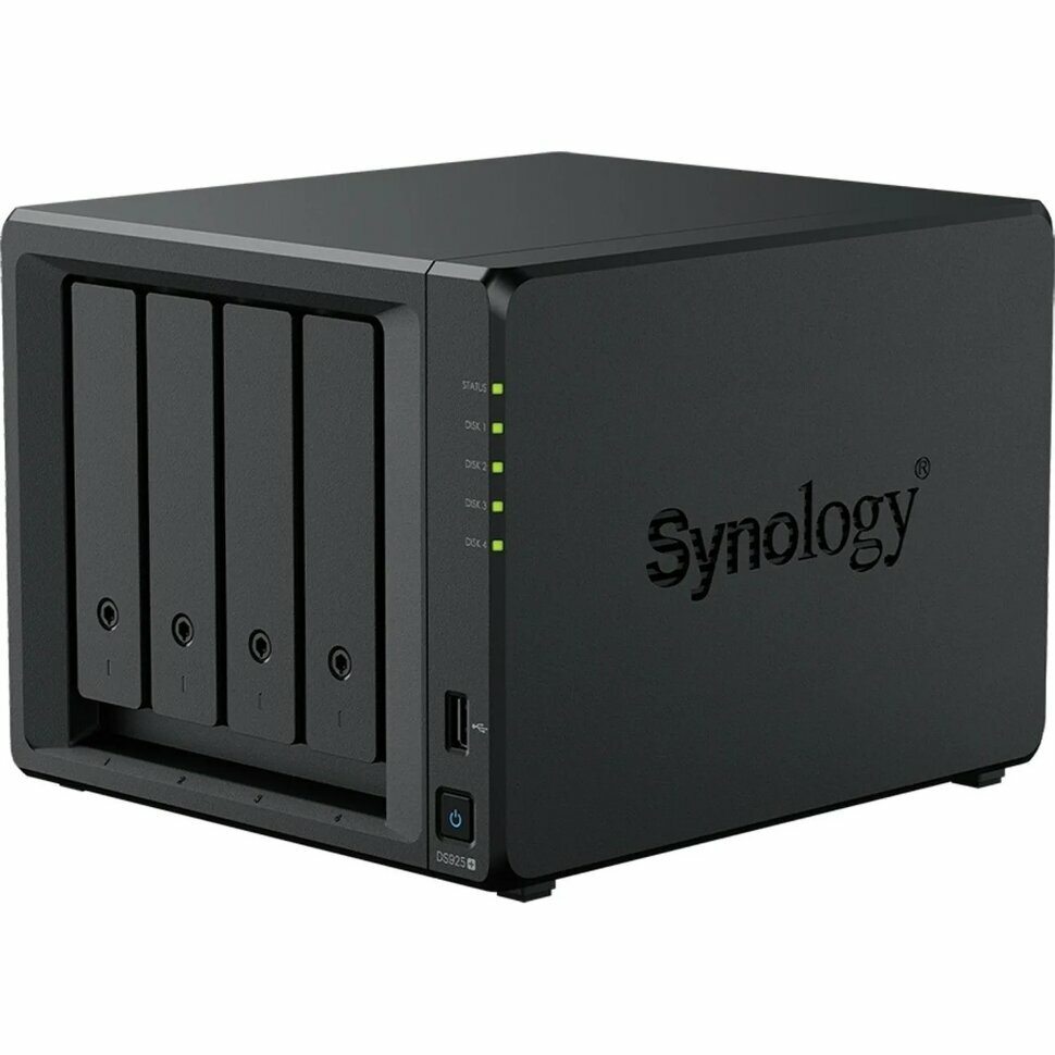 Сетевое хранилище Synology DS925+ 4x2.5/3.5 SATA/Ryzen V1500B//4GB DDR4, 2339862