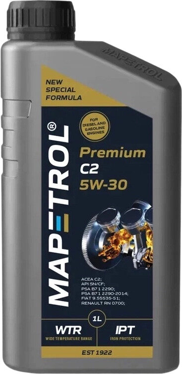 Масло моторное MAPETROL Premium C2 5W30, 1л Premium C2 1л MAP0028