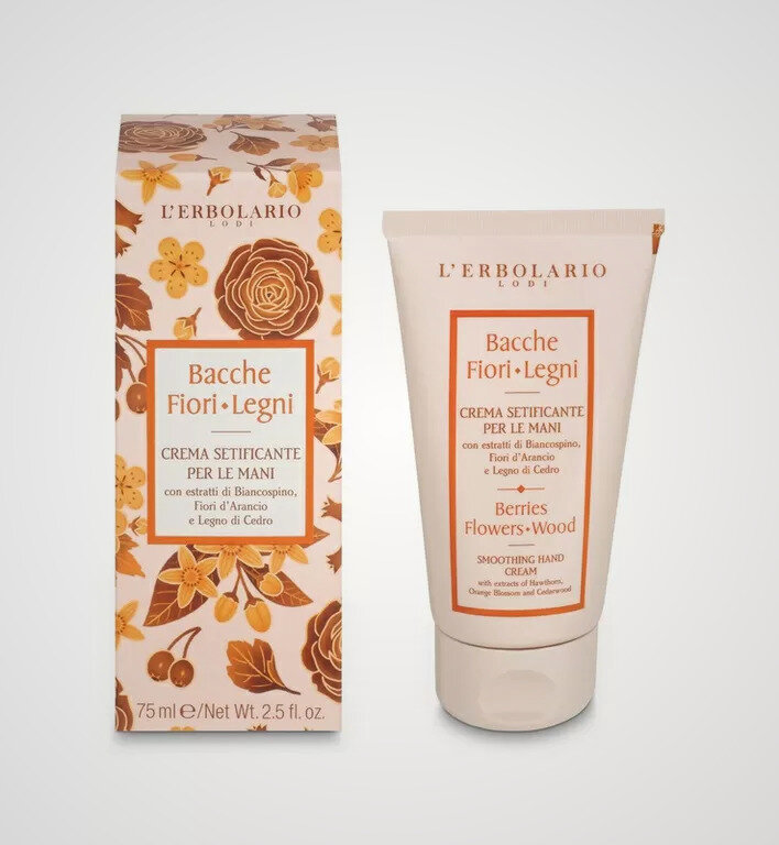 Разглаживающий крем для рук Berries Flowers Wood 75 мл LERBOLARIO Berries Flowers Wood Smoothing hand cream Крем 75 мл