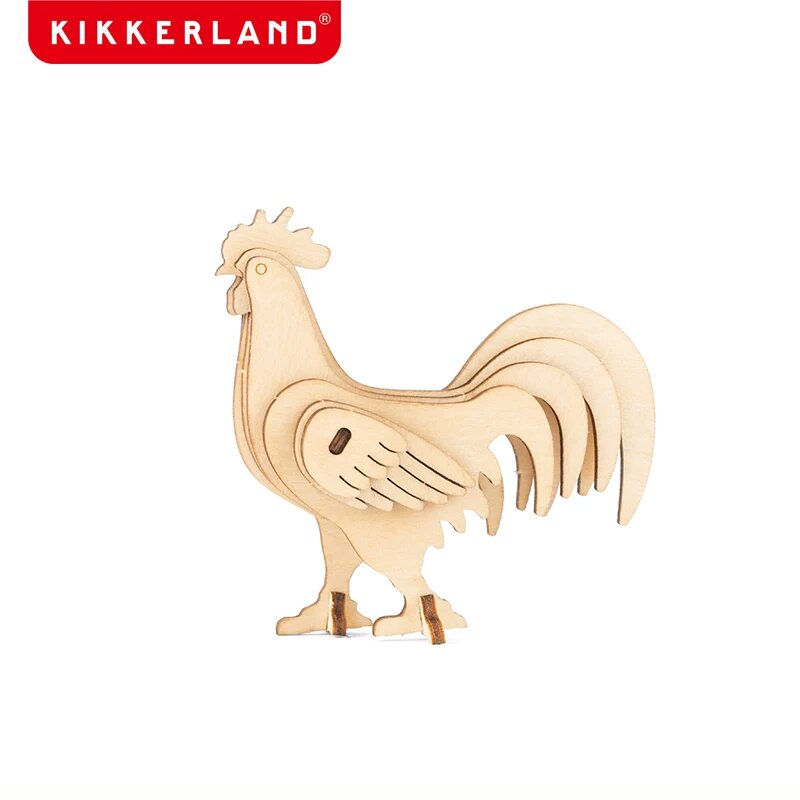 Пазл Kikkerland, детский развивающий пазл для взрослых, чтобы снять стресс, мини-стерео деревянный пазл с животными