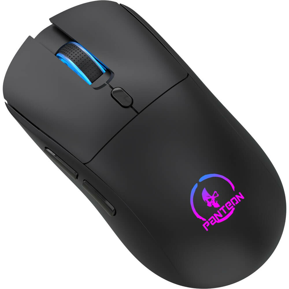 Мышь Jet.A Panteon PS92W Black (125) (RTL) (4800dpi, 6 кнопок, LED, 60г, кабель 1.5м, USB+беспр. 2,4ГГц + Bluetooth 5.1)