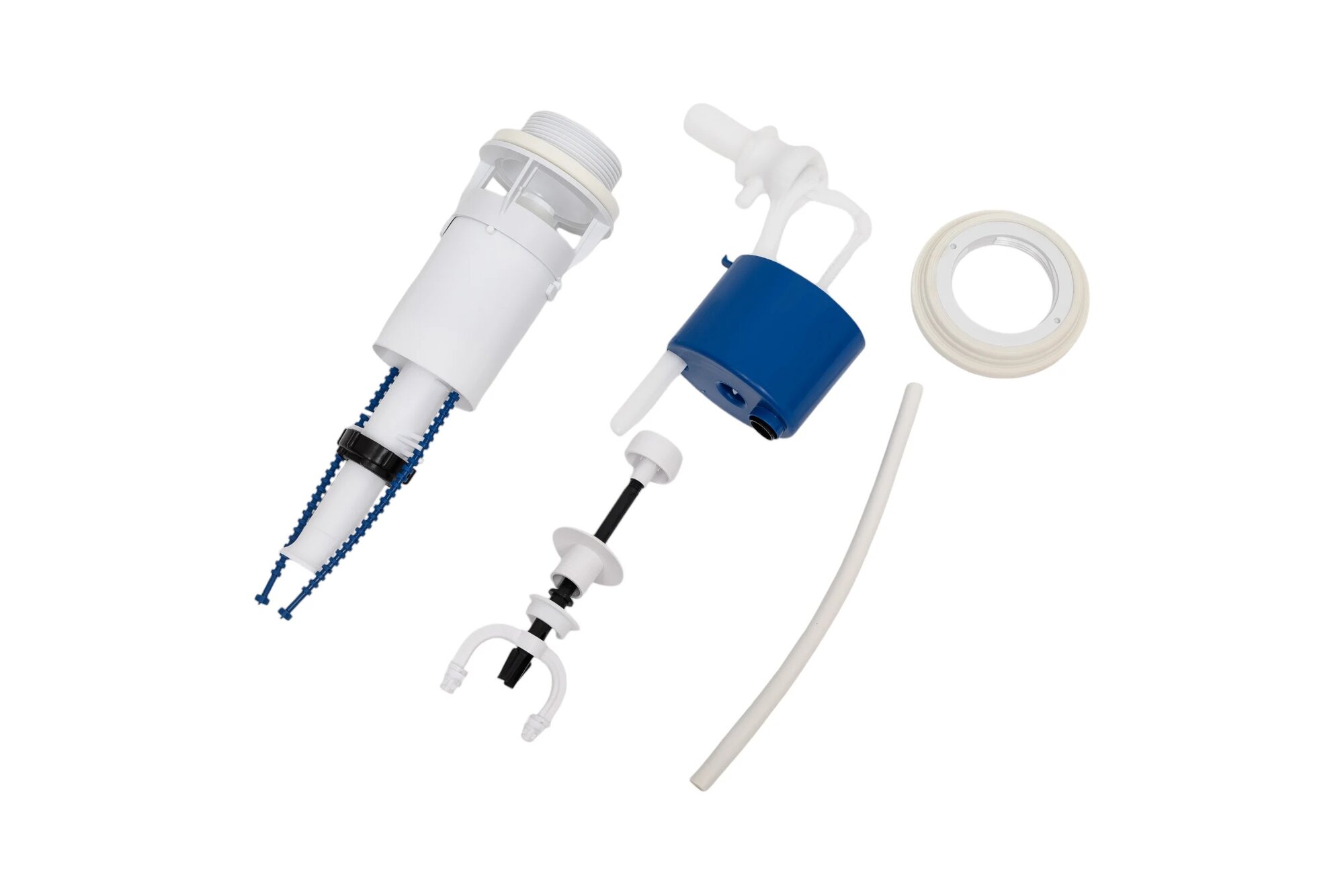 Арматура Уклад А110.56.14.3, нижняя подводка, белая, хром, однорежимная, регулировка по высоте