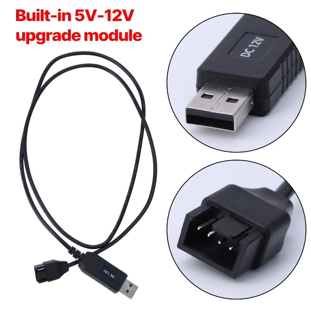 USB 5V-12V Кабель наддува корпуса вентилятора 4-контактный преобразователь питания компьютера