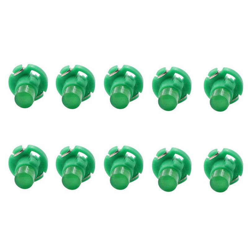 10 шт. Т4.2 Светодиодные лампы для приборной панели, зеленый