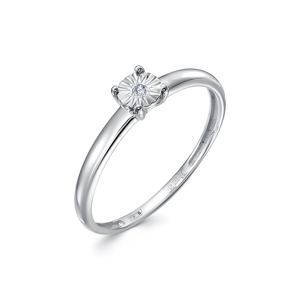 Кольцо помолвочное, белое золото, 585 проба, бриллиант