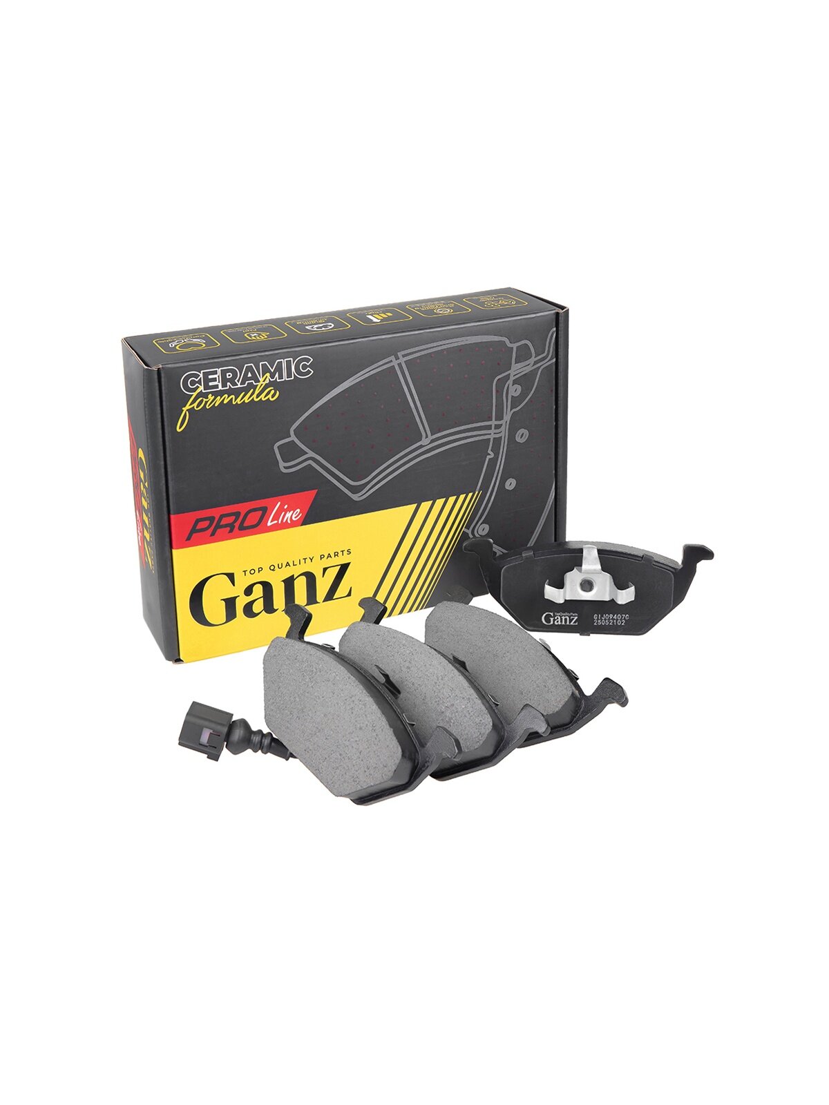 Колодки передние PRO-Line Ceramic VAG A3/Octavia/Yeti/Golf V/VI/Caddy III all 04-> GANZ GIJ09407C