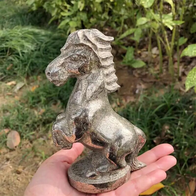 Пирит, резьба по лошади, 1 шт.