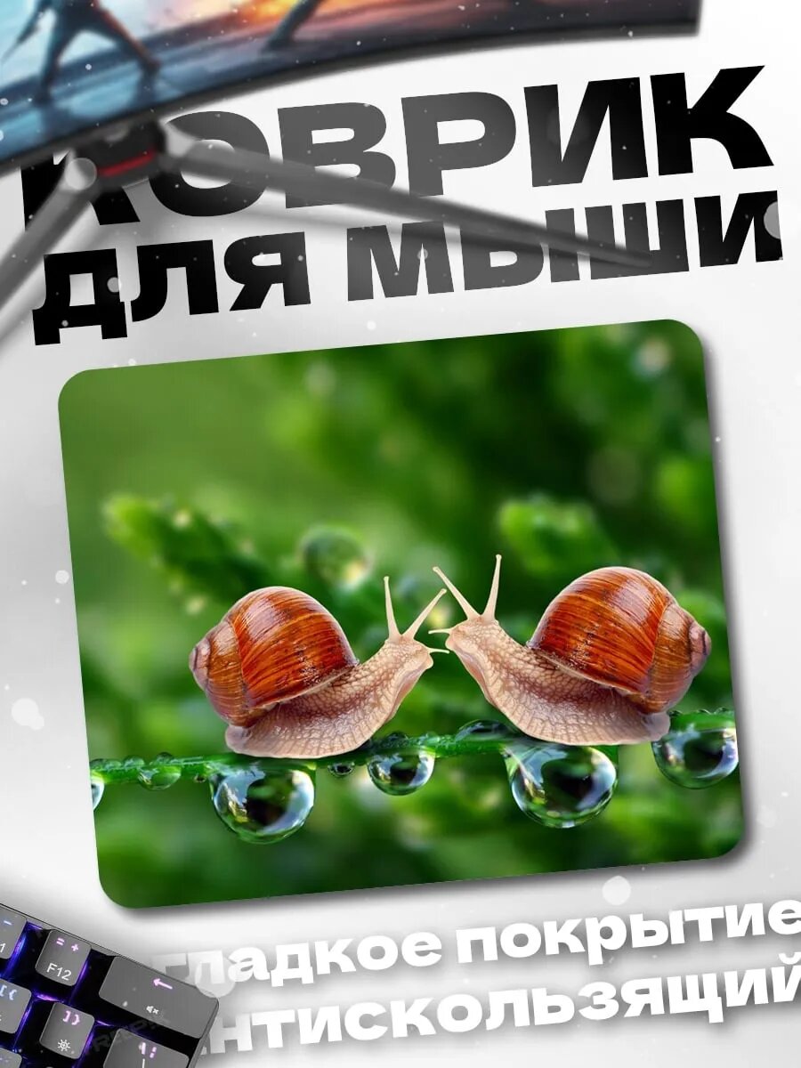 Коврик для мыши два улитки