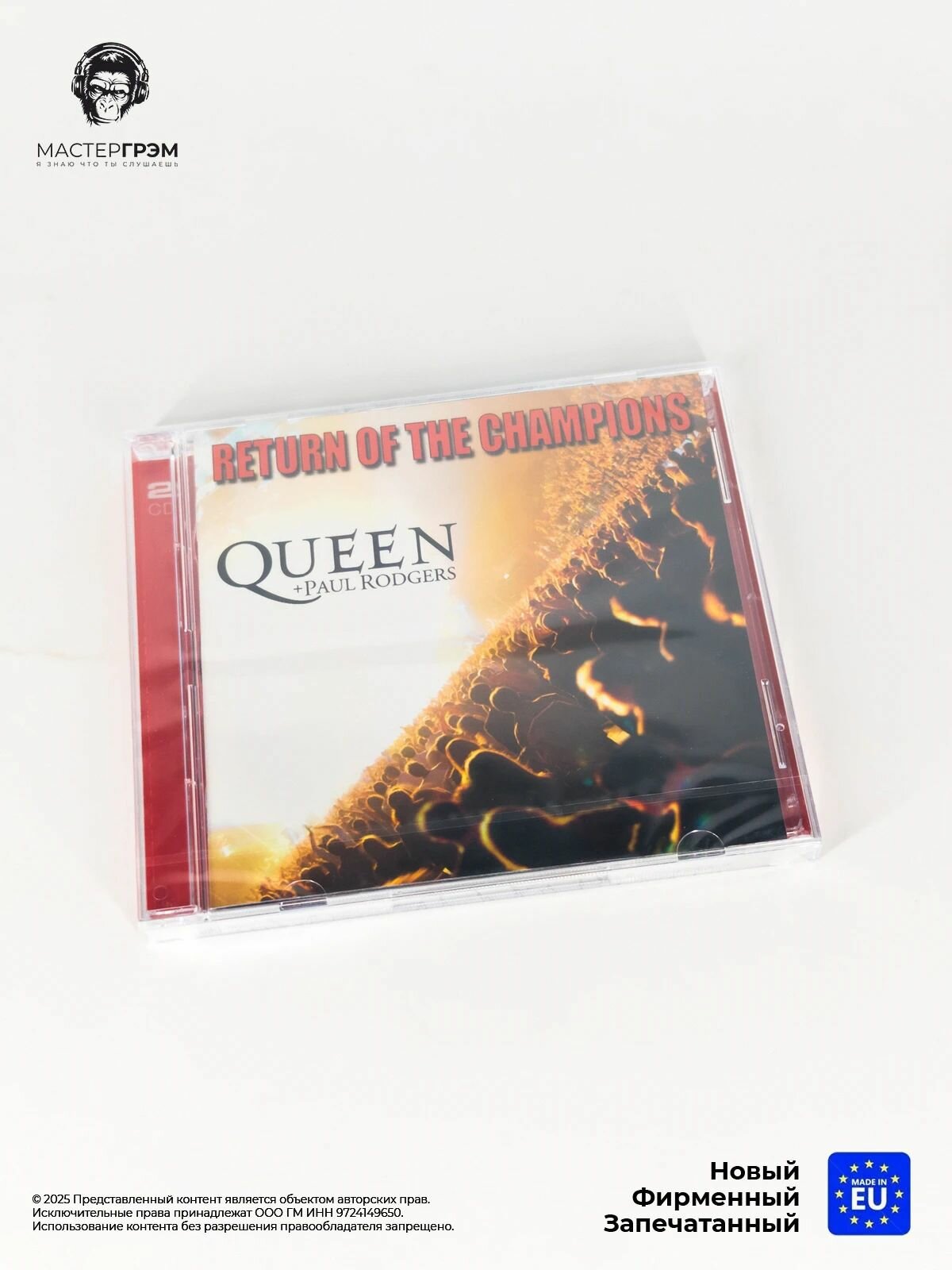 CD диск Paul Rodgers, Queen - Return Of The Champions (2CD) 2012, Jewel Case