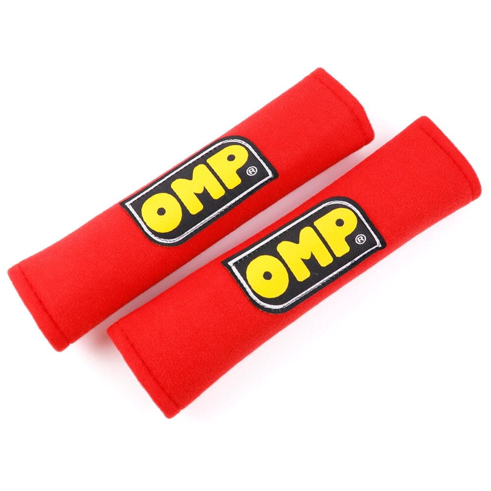 Mugen автомобильный плечевой накладка для ремня безопасности - OMP красный - универсальная подгонка для JDM автомобилей