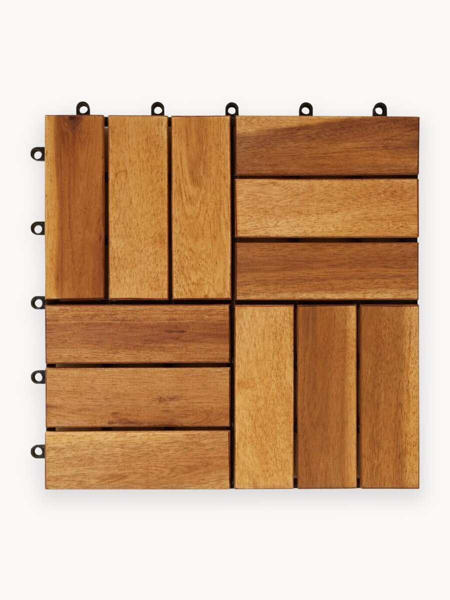 Плитка тротуарная "Акация", пластик, коричневая, 300 х 300 мм