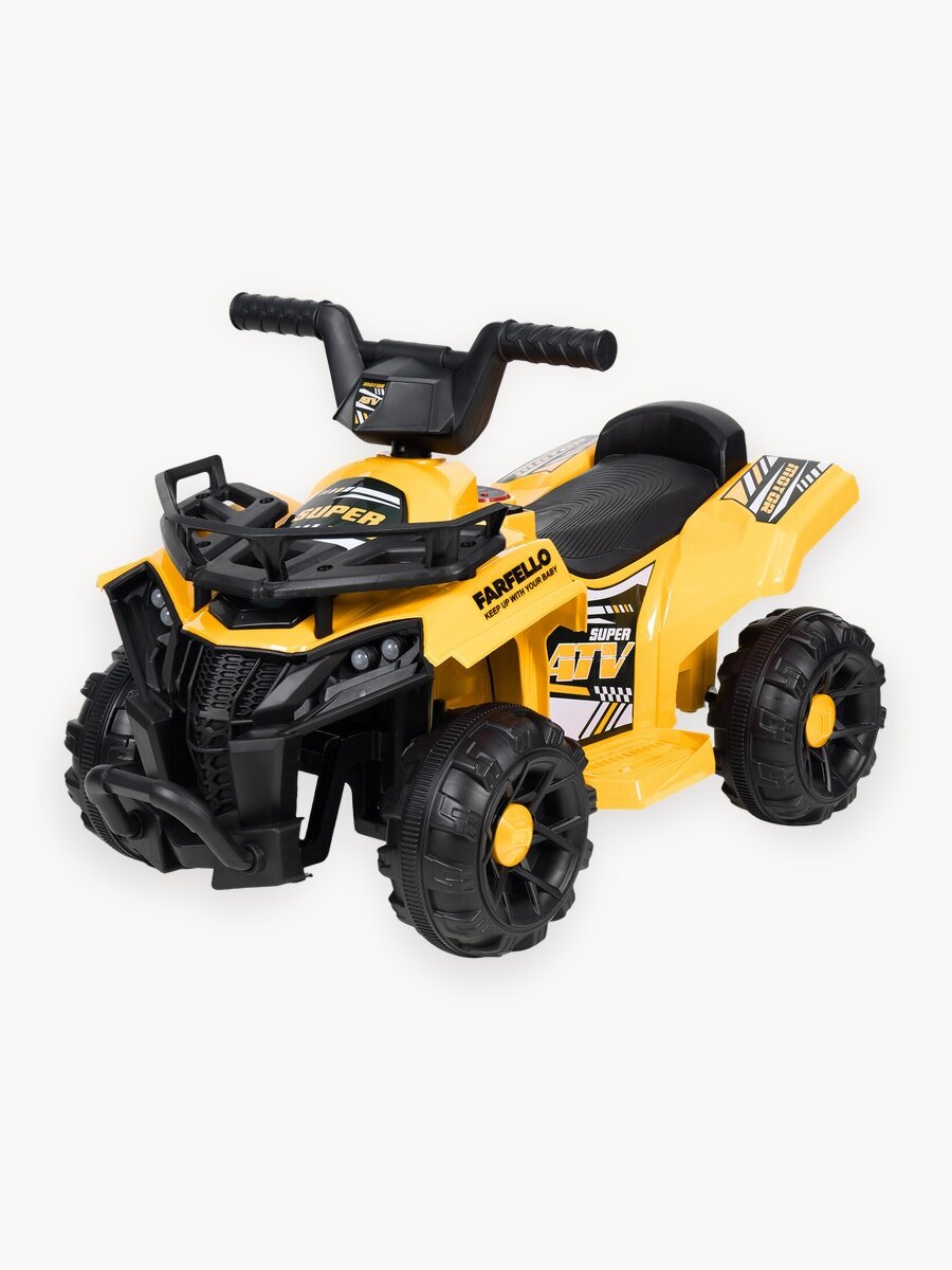 Электромобиль-квадроцикл детский Farfello SR700, световые и звуковые эффекты, желтый