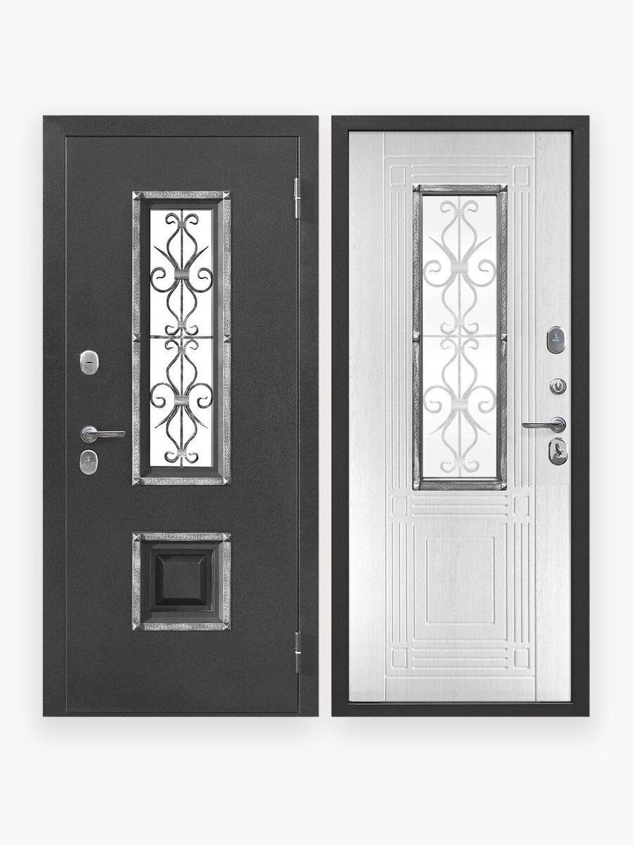 Входная дверь Ferroni "Венеция", 7,5 см, с кованым элементом, атмосферостойкая, 860R