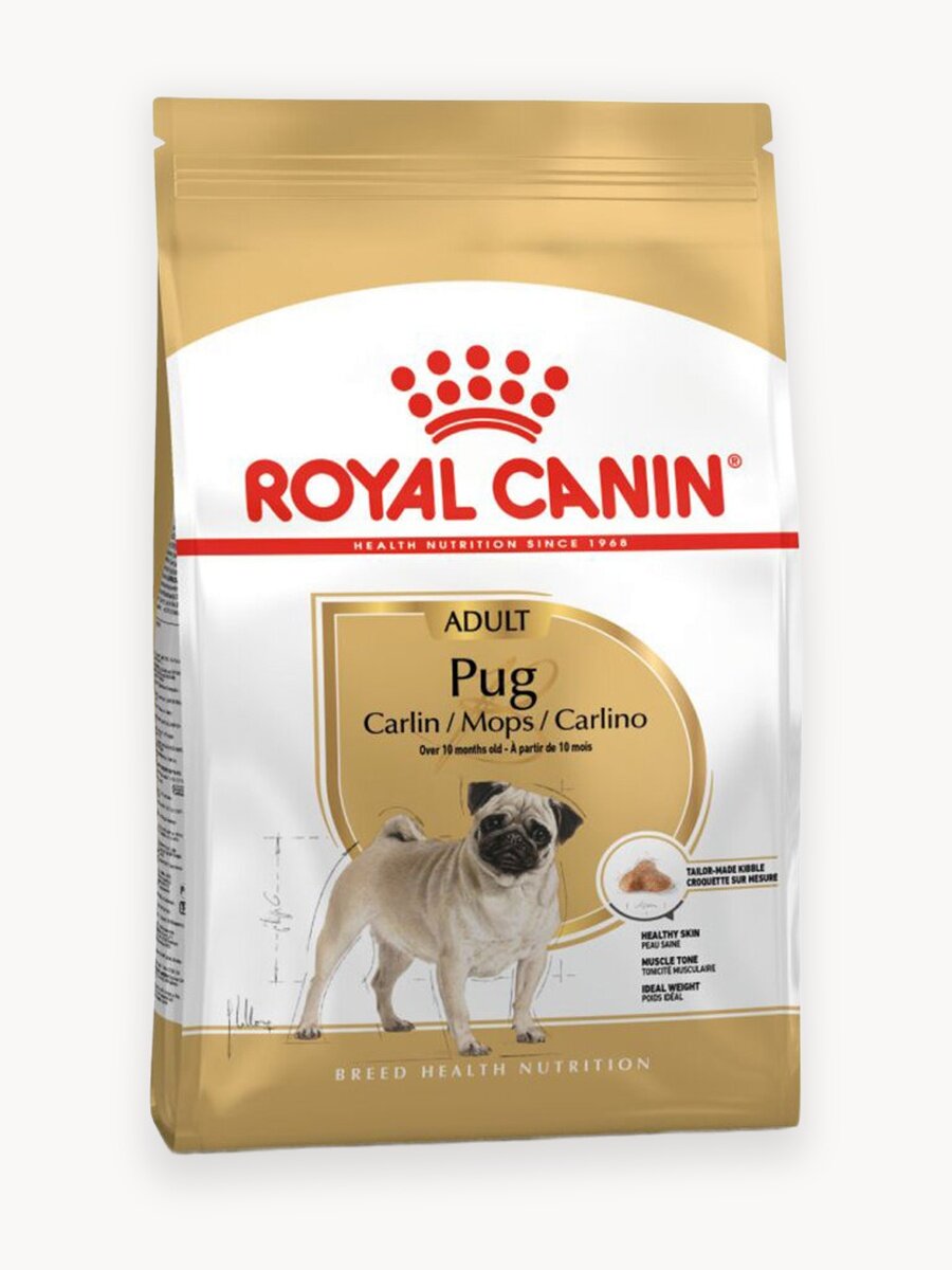 Сухой корм для собак Royal Canin Adult для породы мопс, 1,5 кг