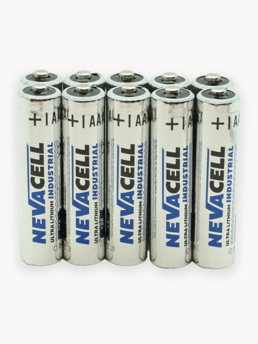 Батарейка литиевая NevaCell LFB AAA (FR3) 1.5В, 1200мАч, 10 штук