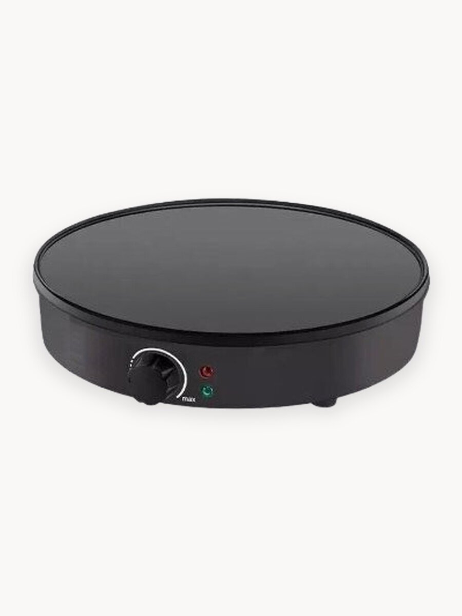 Блинница электрическая для приготовления блинов , панкейк/Блинница электрическая с антипригарным покрытием, 1000 Вт, диаметр 30 см, /Сковорода блинная /черная