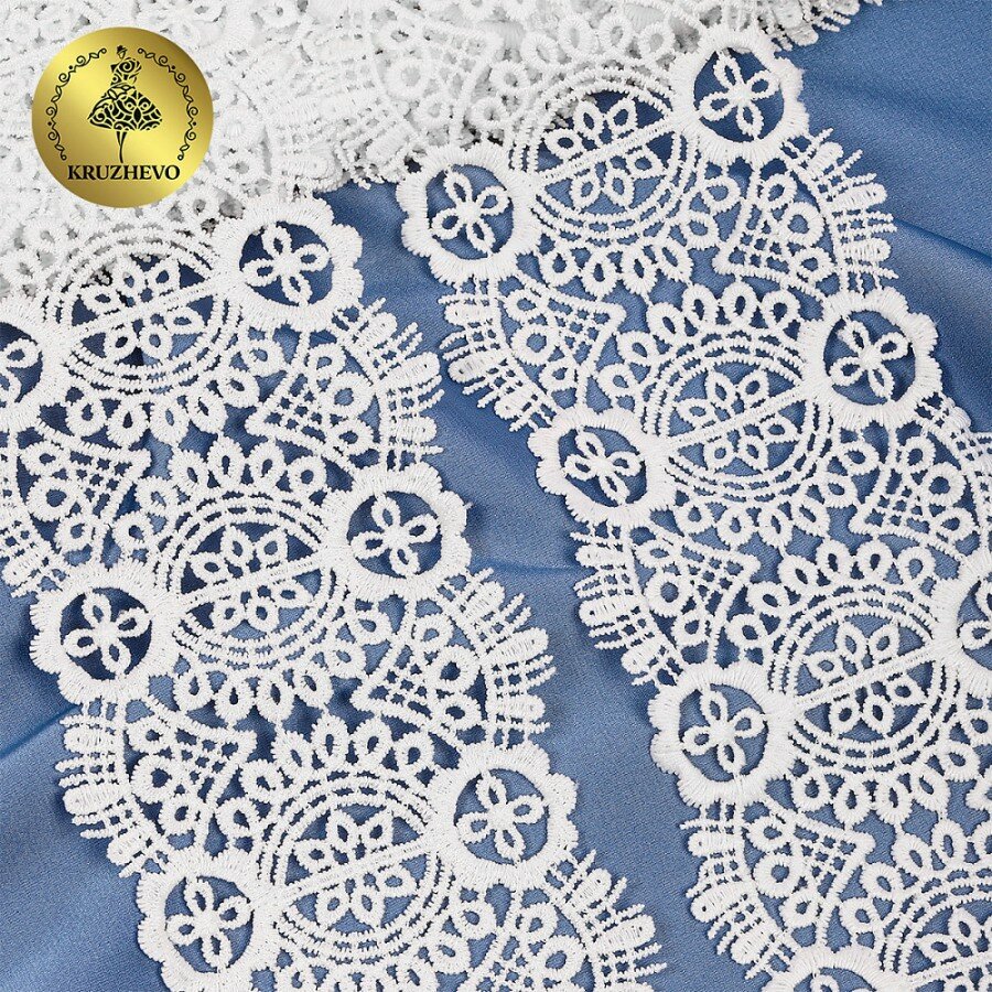 Кружево гипюр KRUZHEVO TBY. SUN.02 шир.85мм цв. белый уп.4,5м