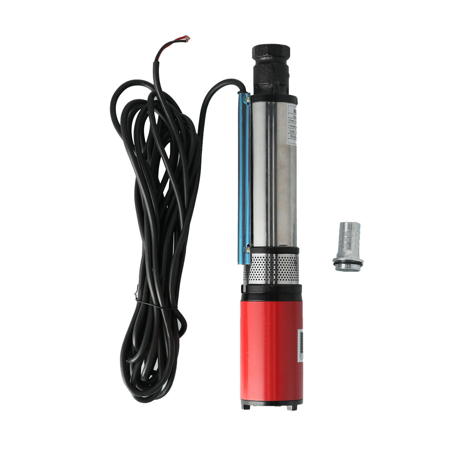 Насос для глубоких скважин постоянного тока, большой производительности, высокий подъем, аккумулятор, солнечная батарея, латунный двигатель, плавающее рабочее колесо, S435, DC24V