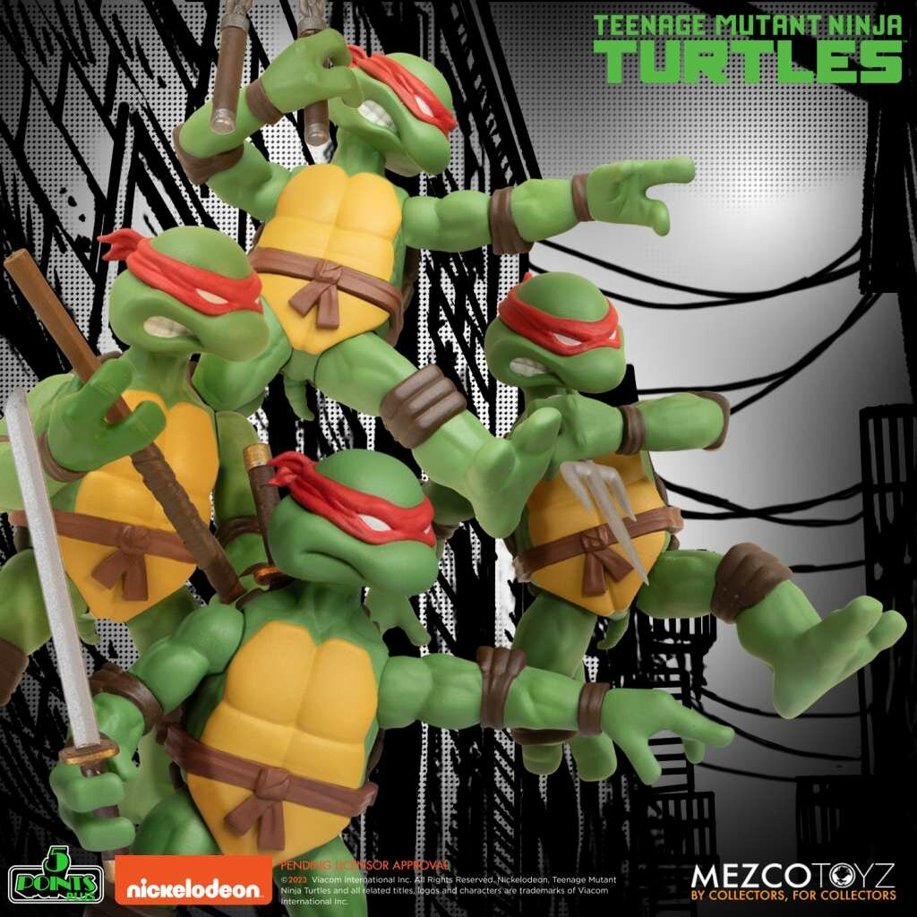 Фигурки Черепашки-Ниндзя "5 Points Deluxe" от Mezco, коллекционные