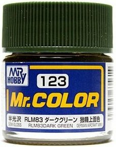 C123 краска художественная т. м. MR.HOBBY 10мл RLM83 DARK GREEN