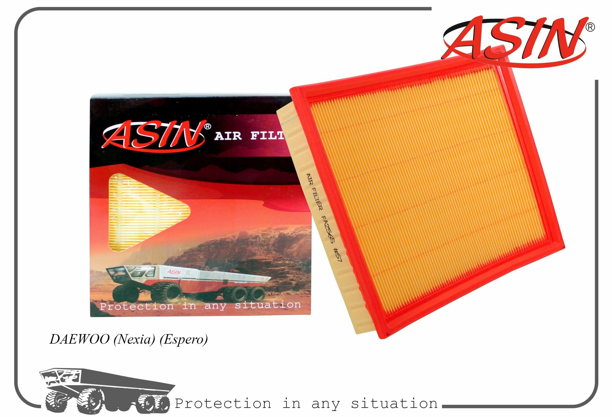Фильтр воздушный для Дэу Есперо, Нексия ASIN. FA2565 ASIN