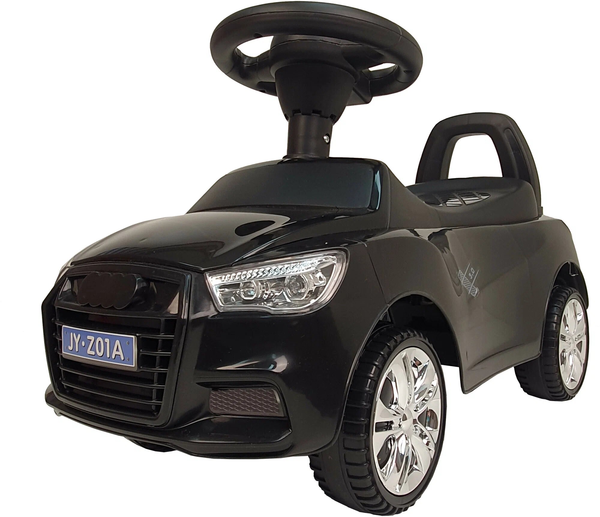 Каталка-толокар JY-Z01A, для детей до 3 лет, с клаксоном и фарами, черный