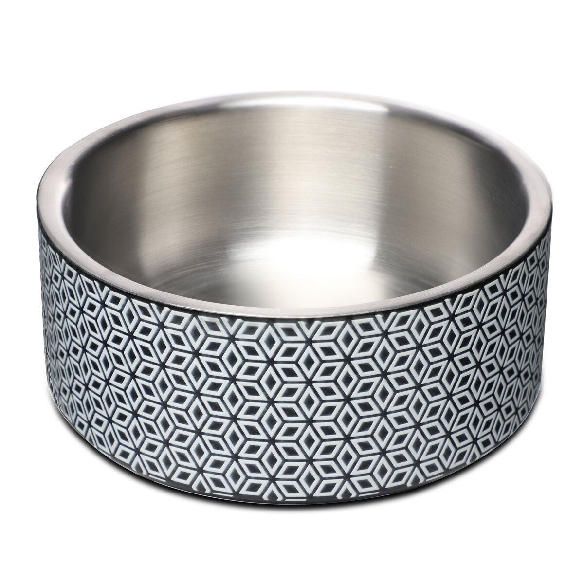 Triol Миска металлическая интерьерная на силиконовой резинке утяжеленная "Орнамент", 0,8л