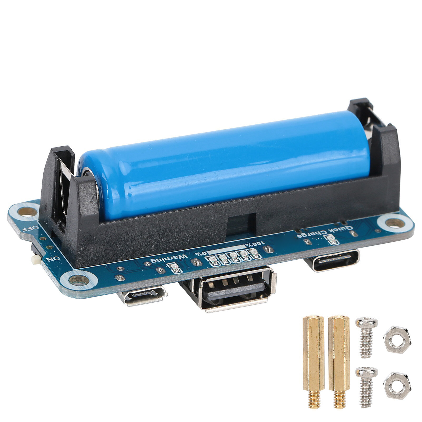 Плата расширения для Raspberry Pi 4B с модулем питания от литиевой батареи и быстрой зарядкой