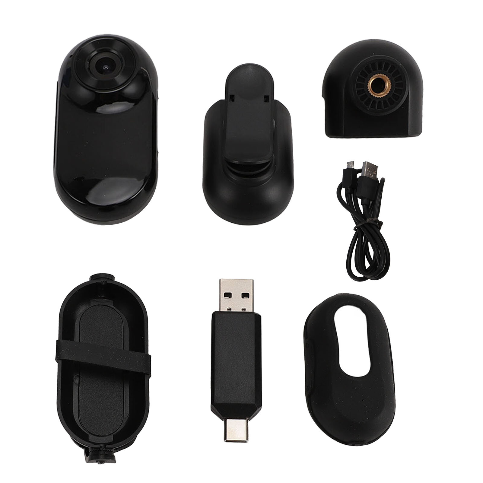 Компактная экшн-камера с креплением на заднюю панель, широкоугольный объектив 1080p HD, портативный видеорегистратор, ошейник для домашних животных, подходит для съемок спортивных мероприятий на открытом воздухе и видеоблогинга.