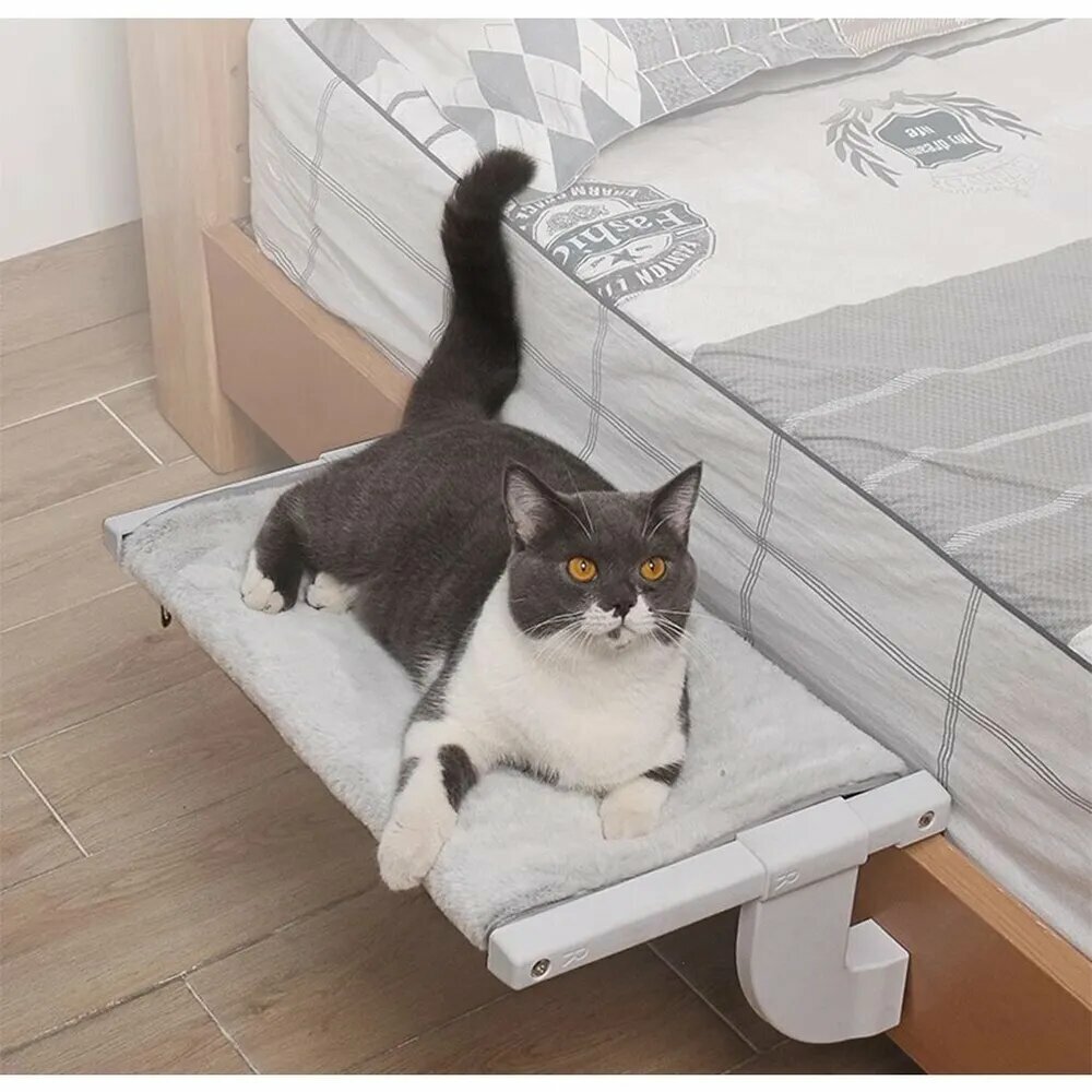 Гамак для кошек на батарею, кошачья лежанка подвесная, лежак для кота, Серый