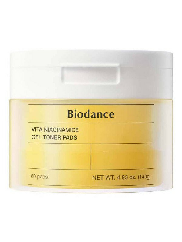 Осветляющие пэды Biodance "Vita Niacinamide", для сияния, 60 штук