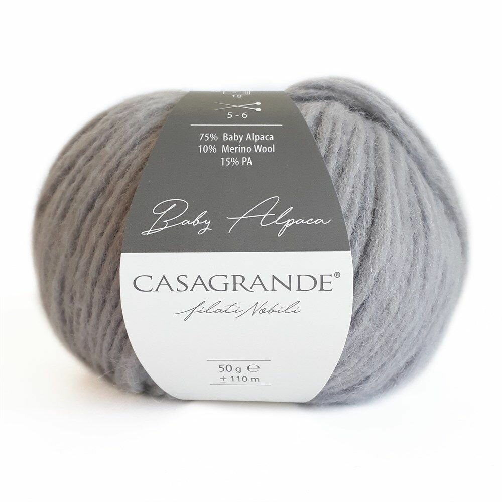 Пряжа для вязания Casagrande Baby Alpaca (16.002) 1 моток 50 г/110м