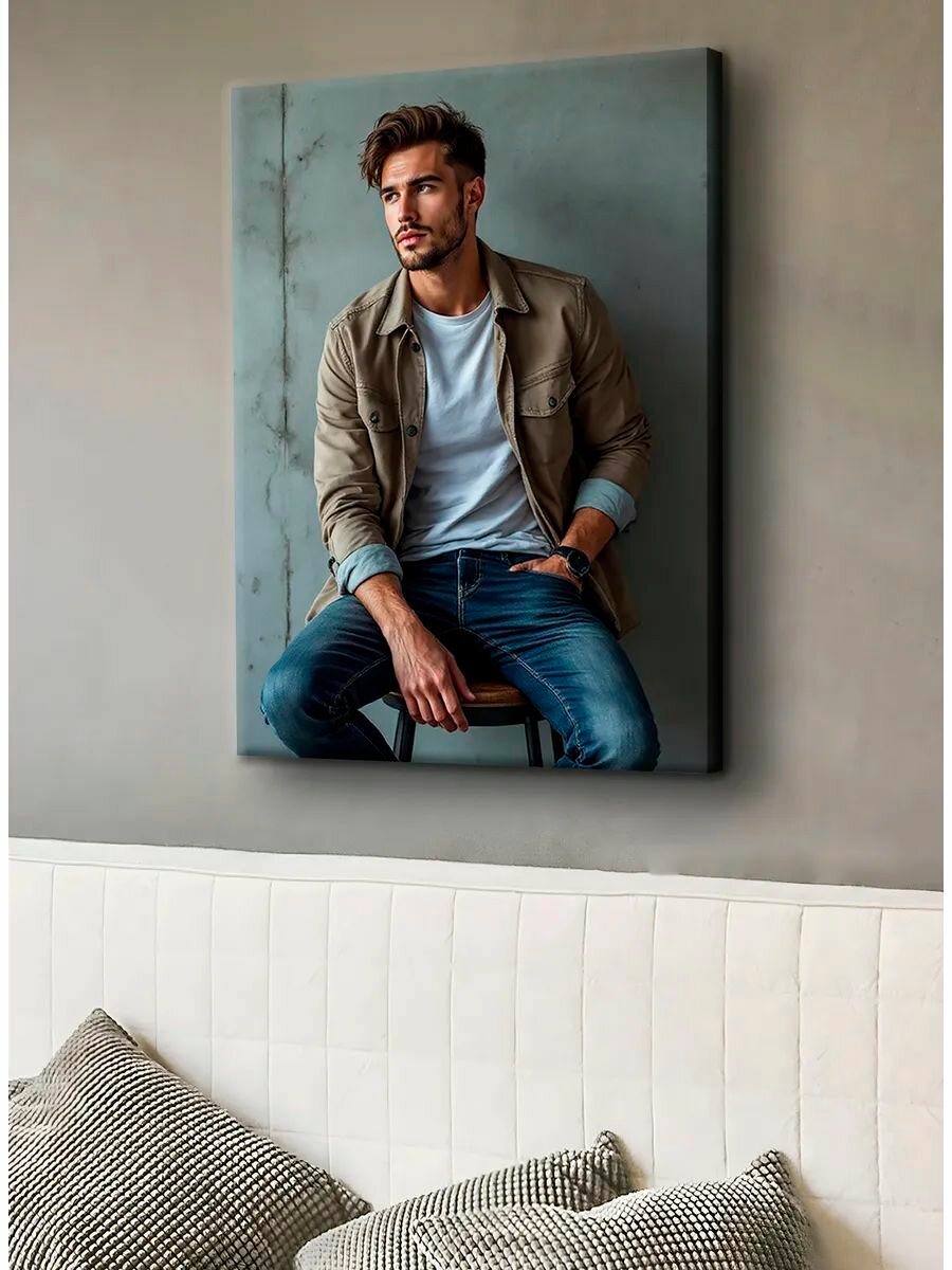 Картина "Брутальный парень", модульная 30х40см 1шт.