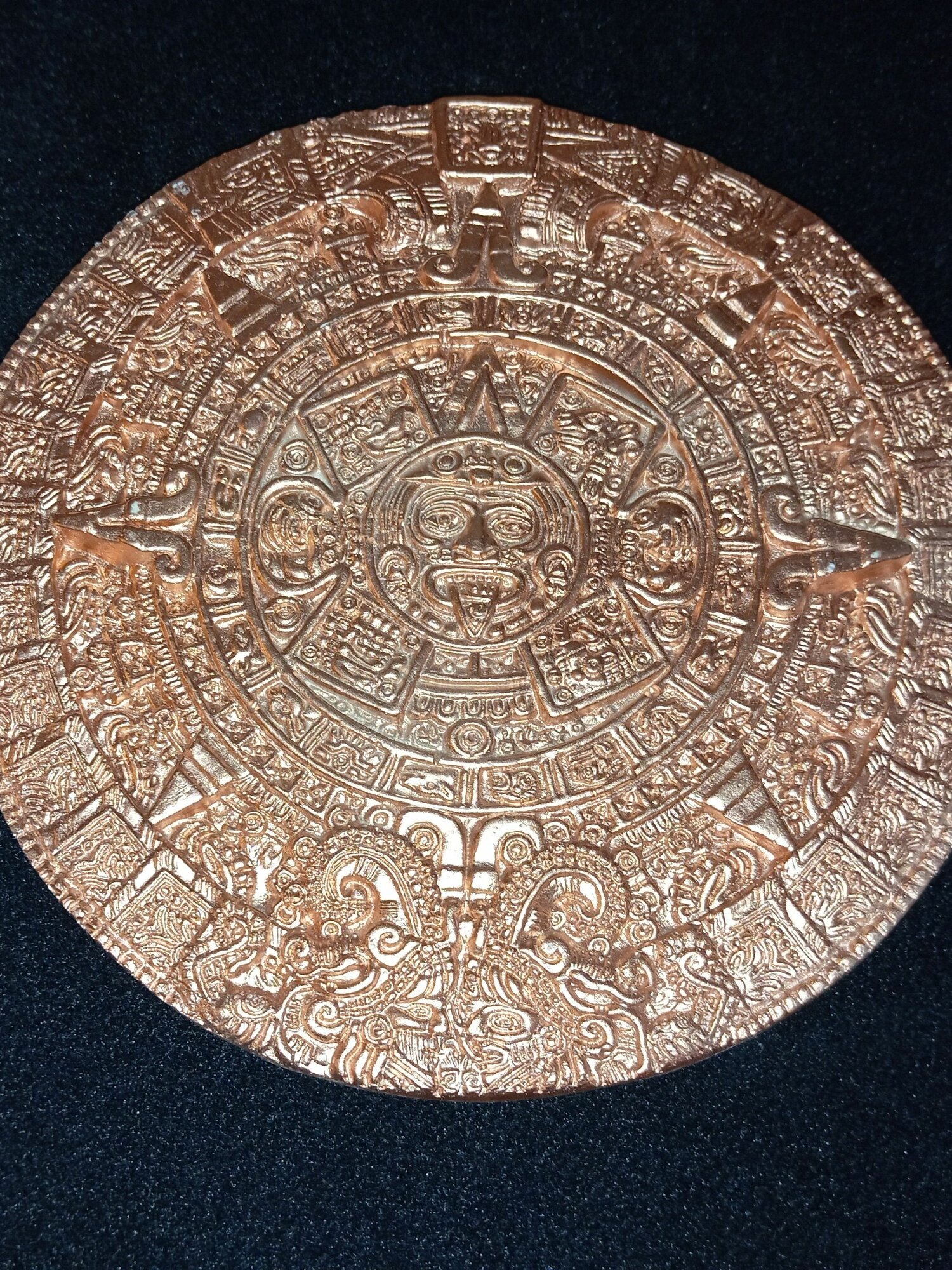 Панно, Календарь индейцев Майя. (Медь)