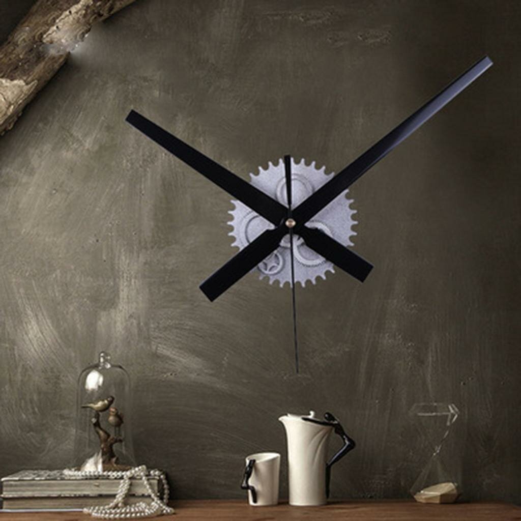 Ретро часы деревянные шестерни настенные украшения для дома DIY большие креативные часы времени