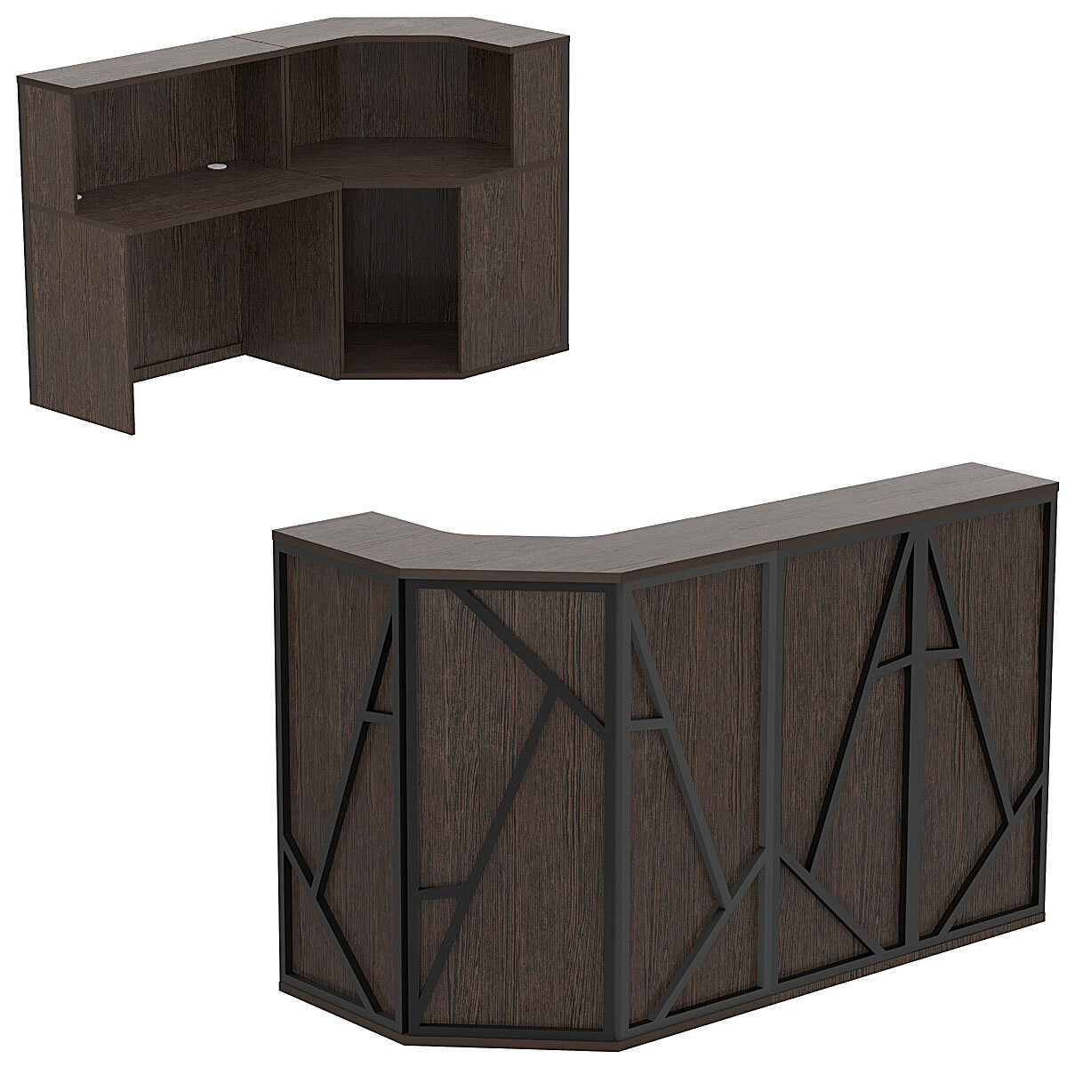 Ресепшен серии лофт - альфа комбо №3, Дуб Венге