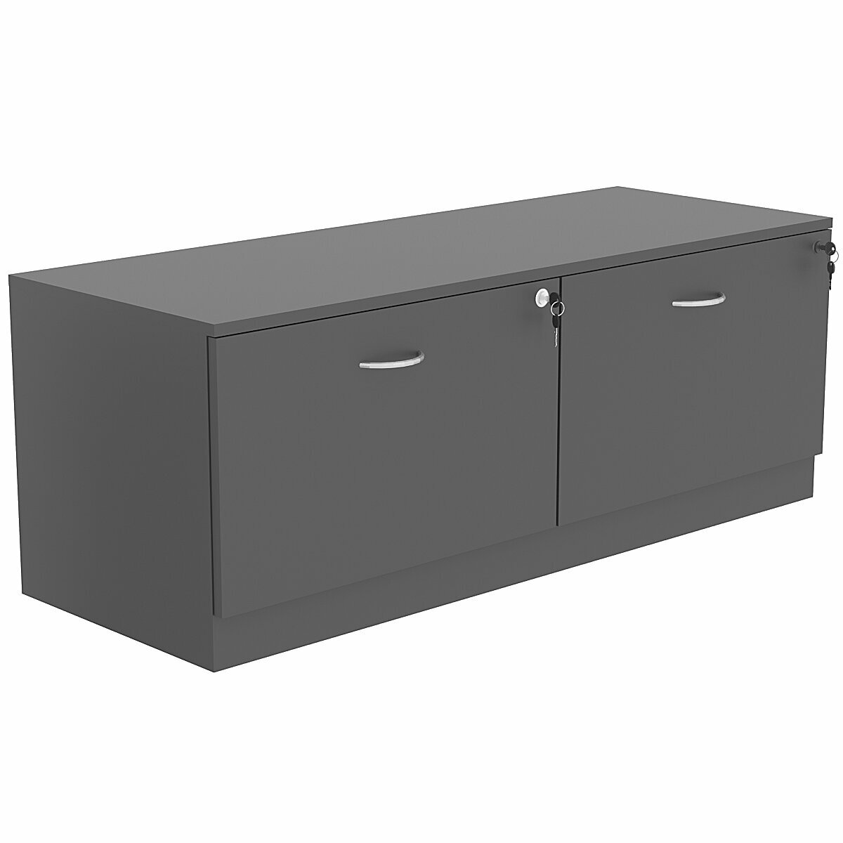 Тумба T-15 1200мм (H-450мм, с 2-мя выдвижными ящиками), Темно-Серый