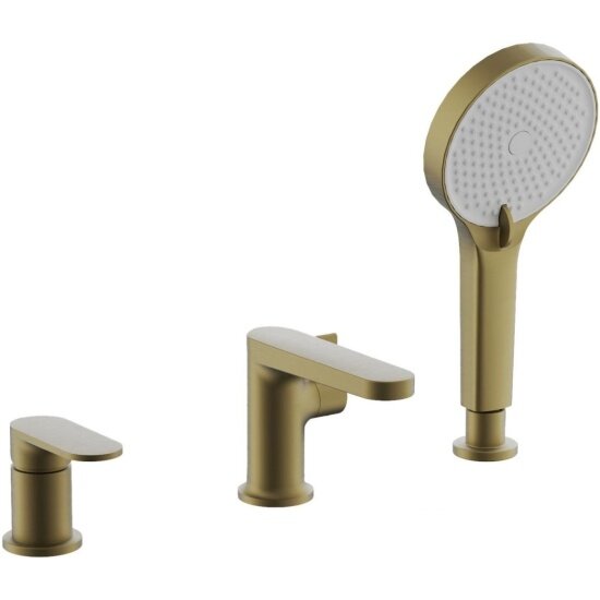 Смеситель на борт ванны Belz B66713-5, брашированное золото