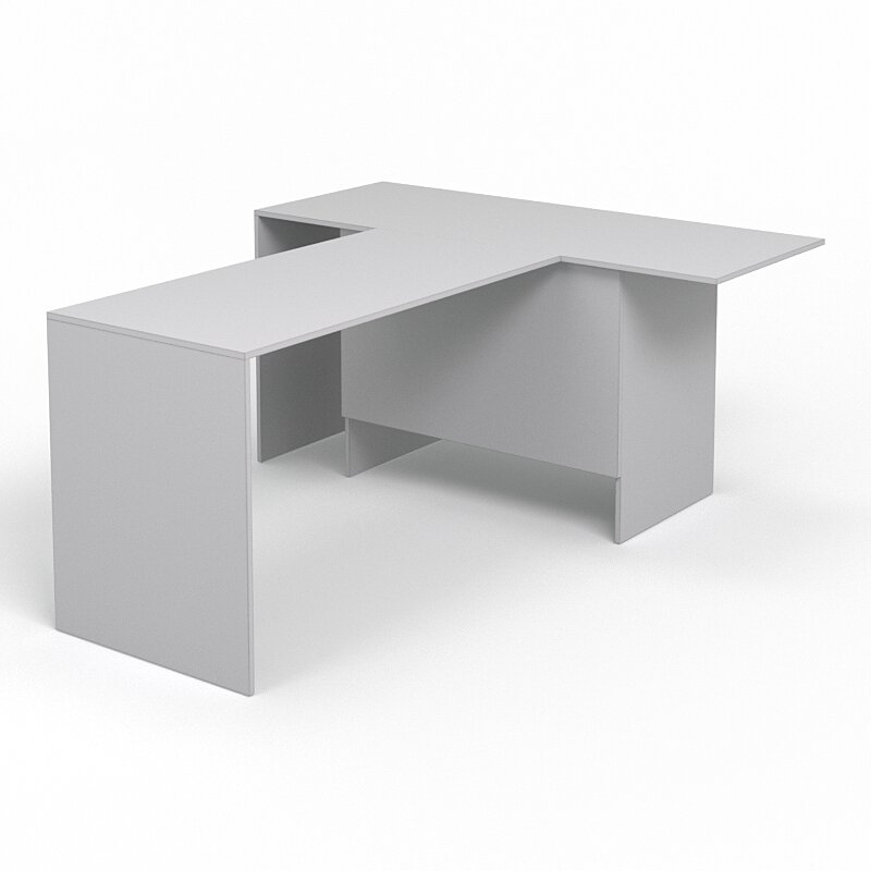 Стол руководителя №15 с приставкой брифингом, Серый. Производитель товара - компания Westcom.