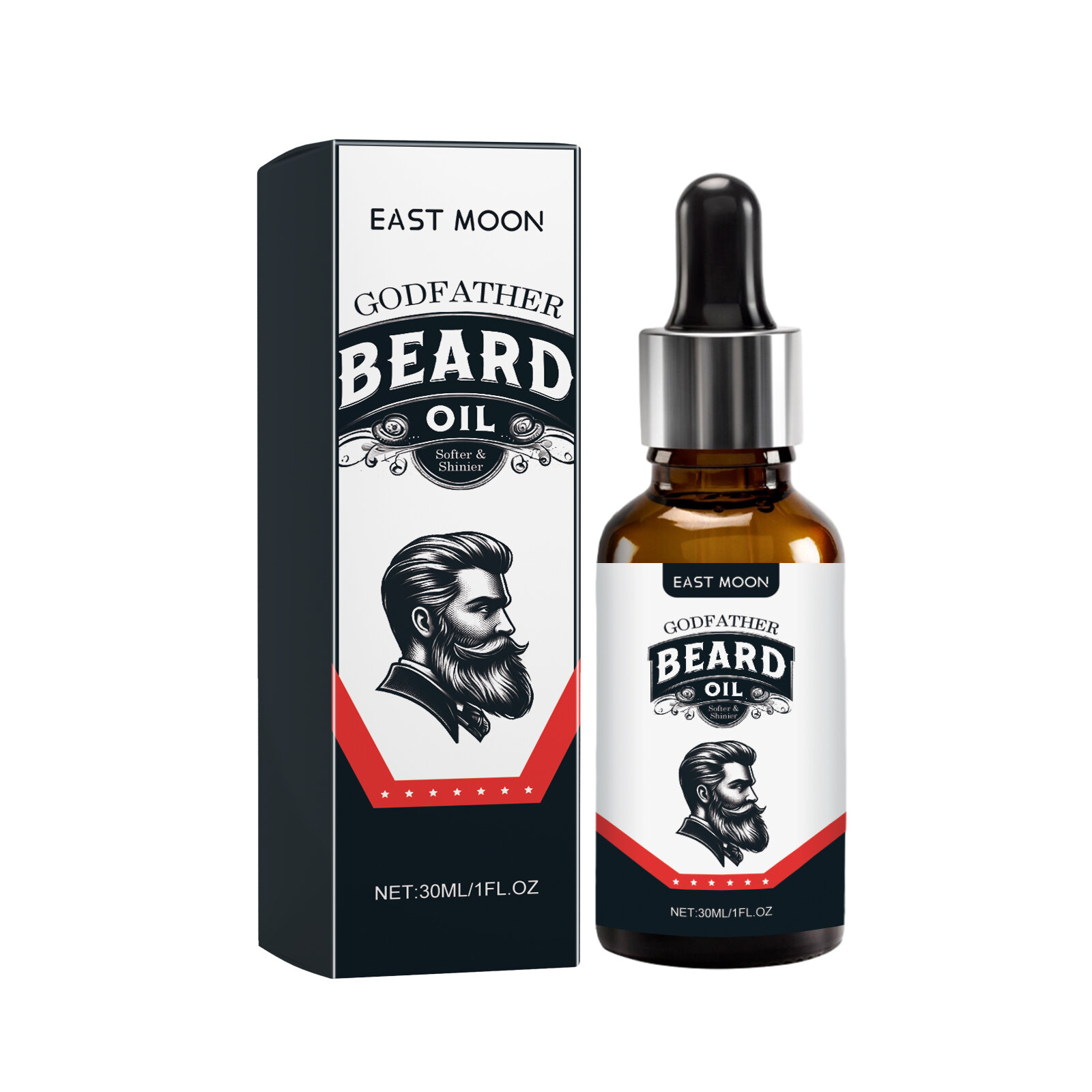 EAST Увлажняющее Масло для Бороды 30мл для Укрепления и Питания Волос, Бороздка, Внутренне Ростущих Волос, Состав: Aqua, Экстракт Листьев Алоэ Барбаденсиса, Масло Оливкового Плода, Масло Сладкого Миндаля, Токоферол, Вес Упаковки: 46г, Размер