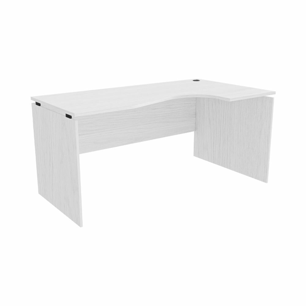Стол письменный / криволинейный СК157R, р. 1570х900х750, Ясень Анкор белый