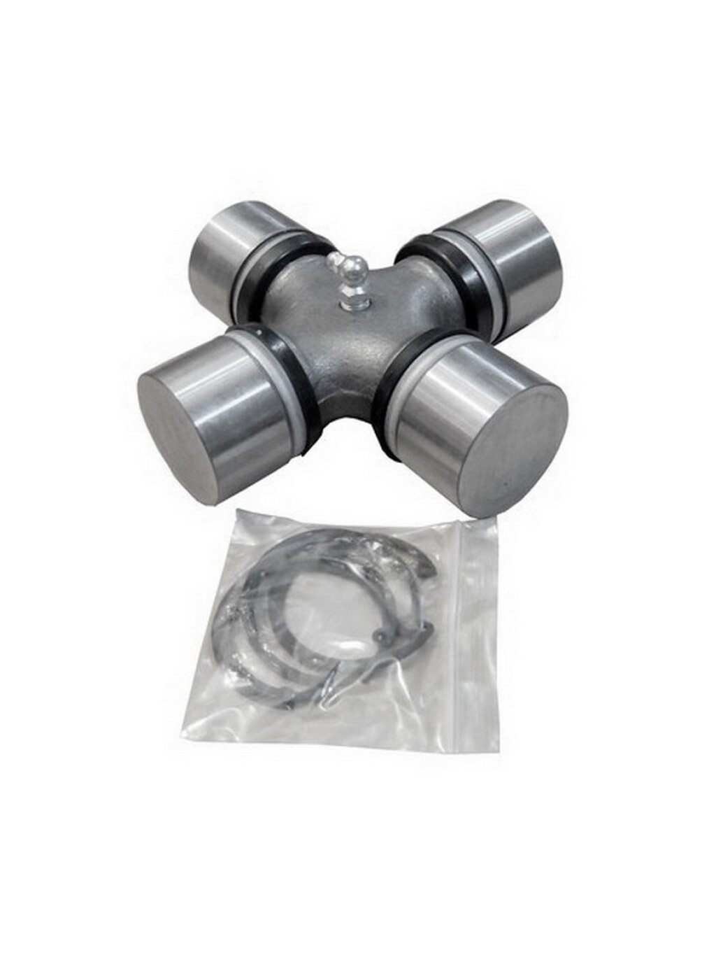 Крестовина для а/м КАМАЗ Евро 65115 (большая) 50x155 "PRAVT" с масленкой и стоп. кольцами