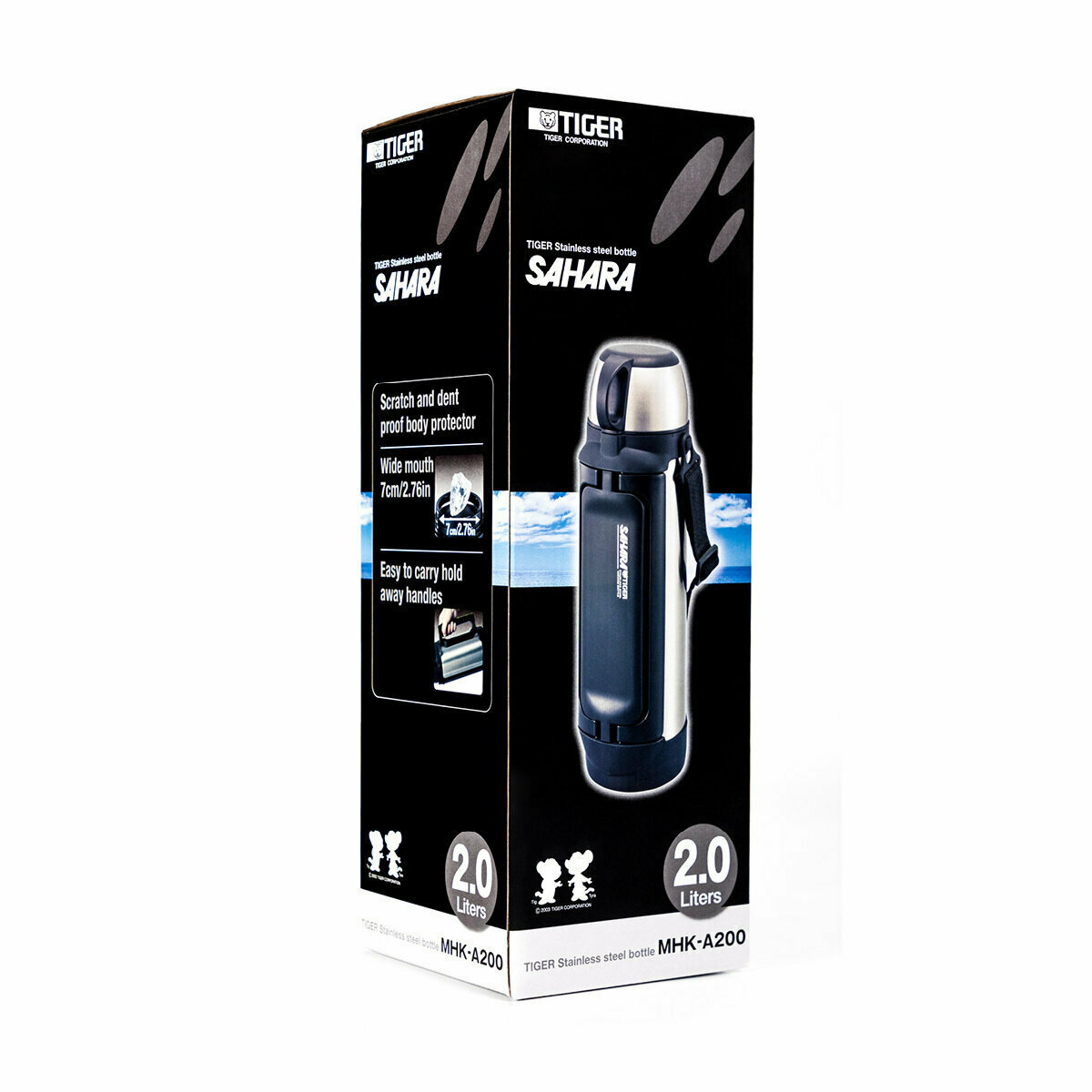 Термос Ударопрочный корпус, С ручкой, Отверстие для питья Tiger.