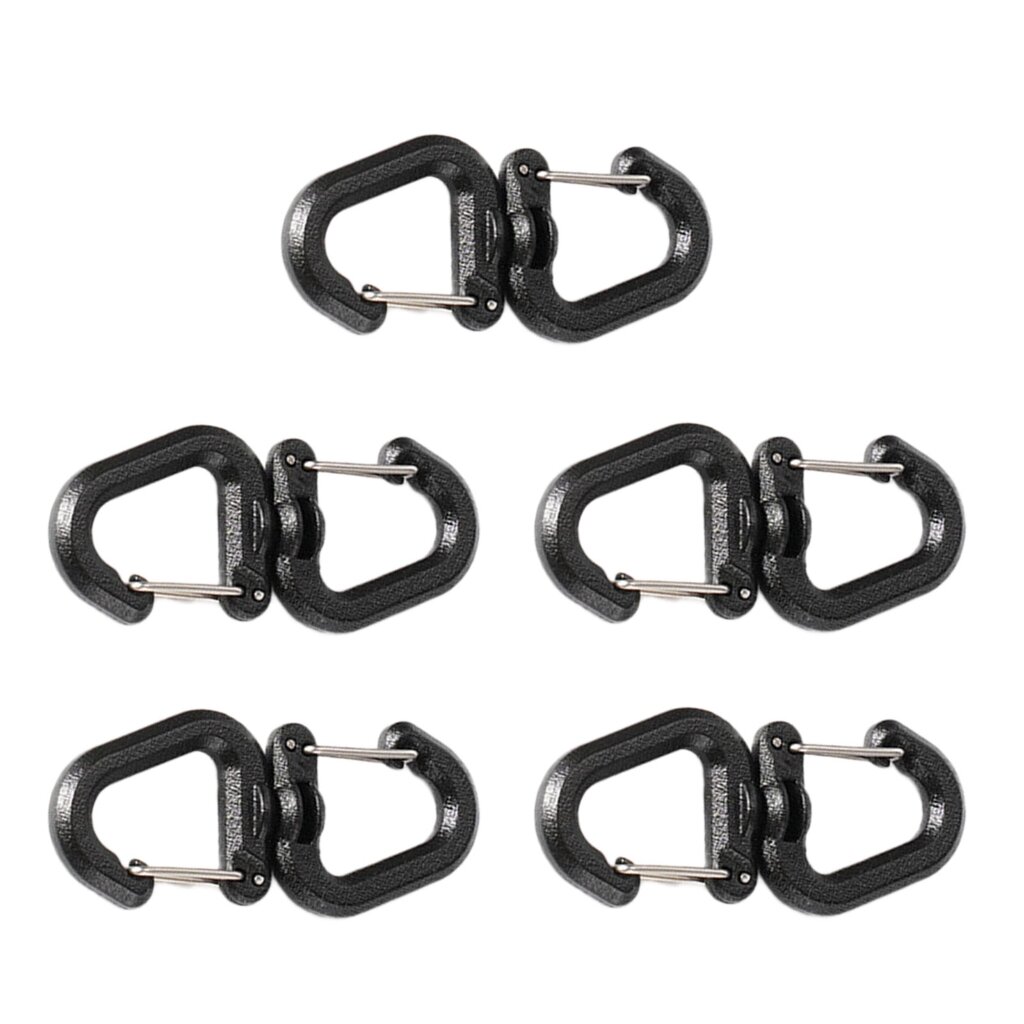 S-образный карабин для ключей с пружинной застежкой, вращающийся, многофункциональный